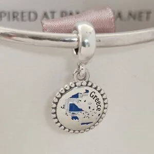 Pandora | Jewelry | Pandora Greece Flag Map Exclusive Dangle Charm With ...